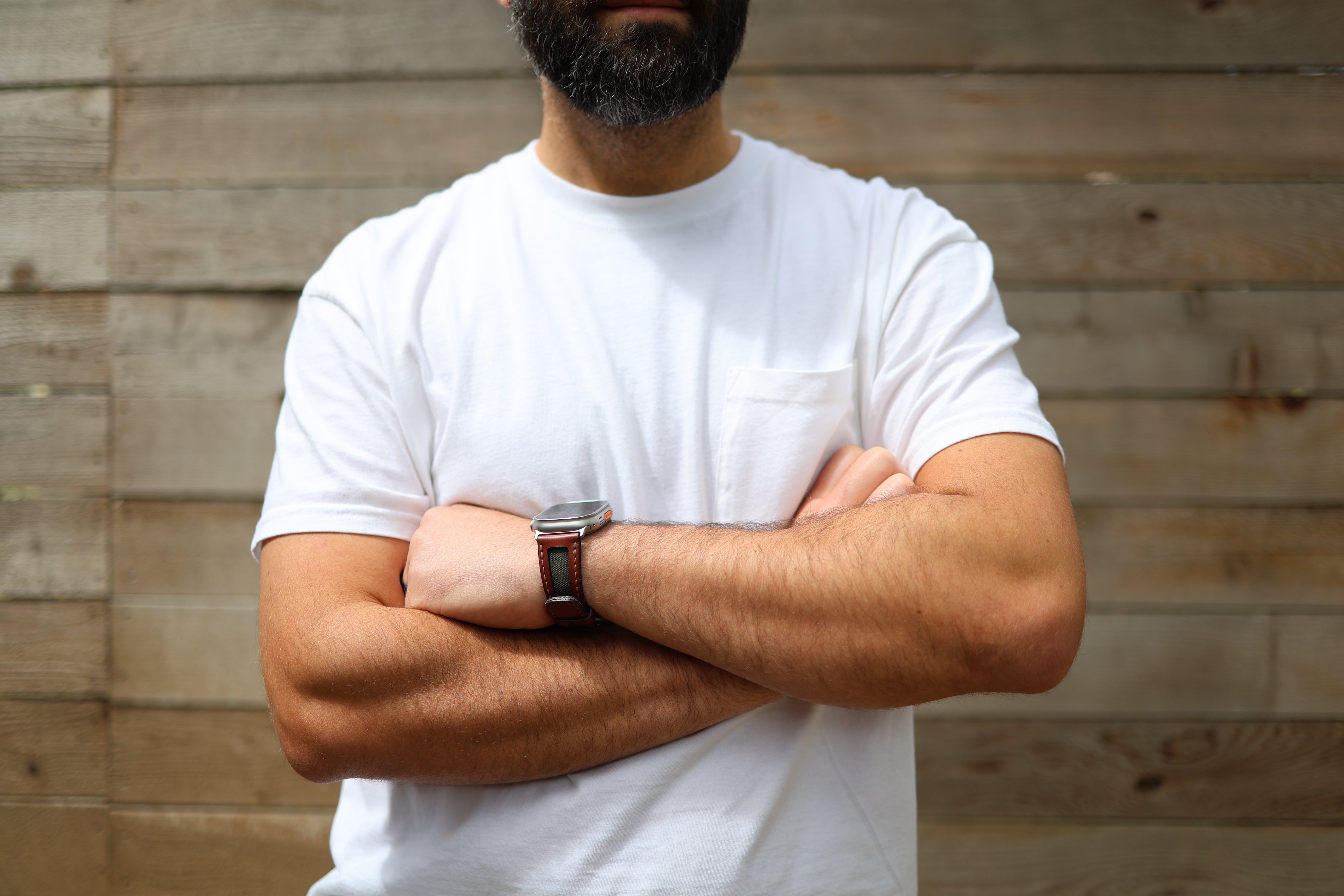 Ranger - Full Grain Leather & Canvas Apple Watch Ultra Band – Arrow & Board